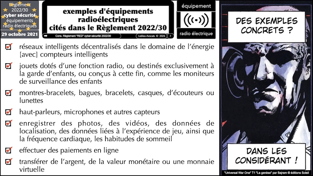 Directive RED exemples d'équipements radioélectriques